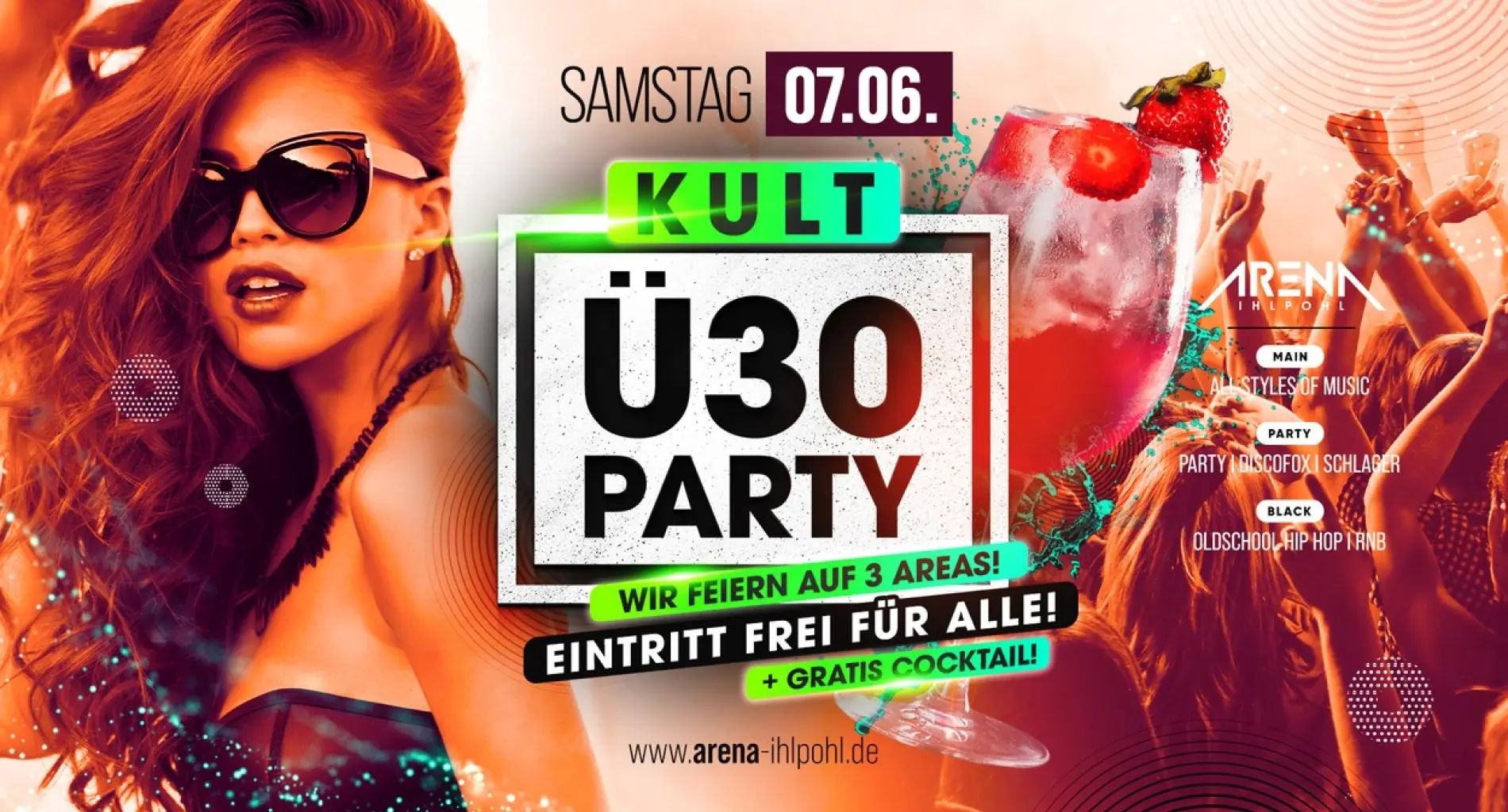 IHLPOHLS KULT Ü-30 PARTY – Wir feiern auf 3 AREAS-Disco - Szenenight