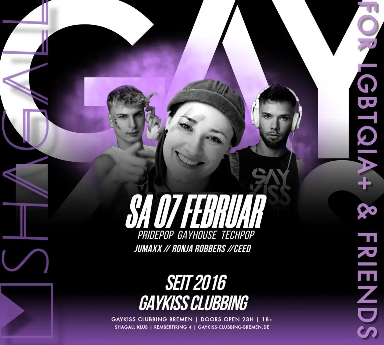 GAYKISS CLUBBING - MIT DJANE RONJA ROBBERS-Gay & Queer - Szenenight