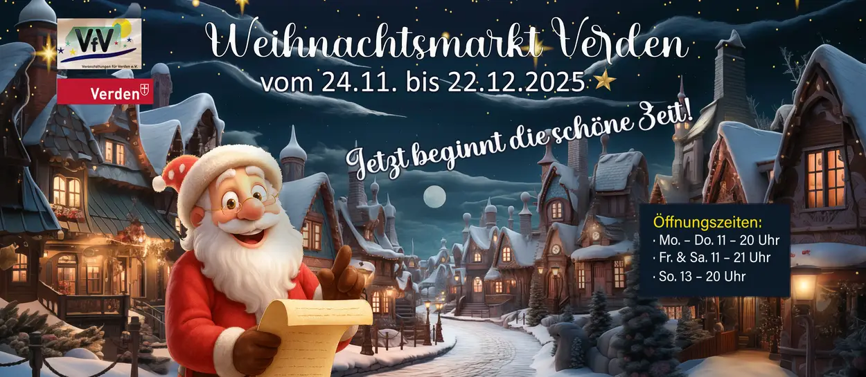 Weihnachtsmarkt Verden 2025-Stadtfest & Markt - Szenenight